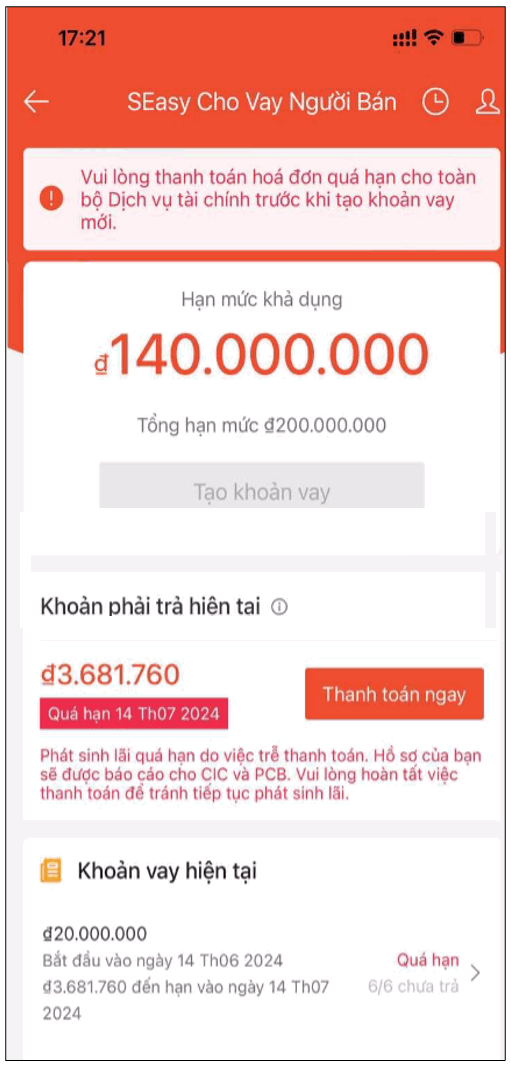 Thanh toán khoản vay SEasy Cho Vay Người Bán | Học viện Shopee - Shopee Uni Vietnam